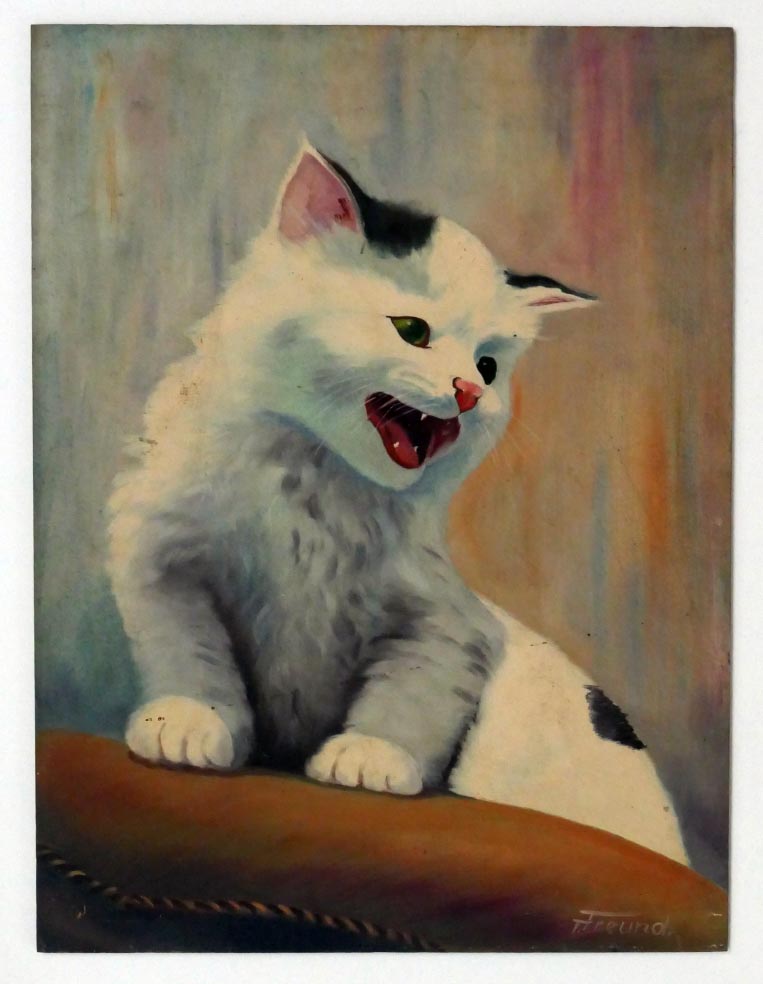 Fritz FREUND - Weißes Kätzchen - Mischtechnik - gtk.at | Kunst am ...
